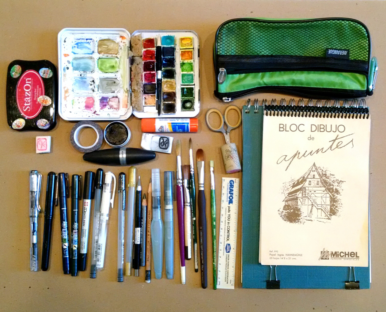 Sketching Supplies That I Took To The Urban Sketchers Symposium And